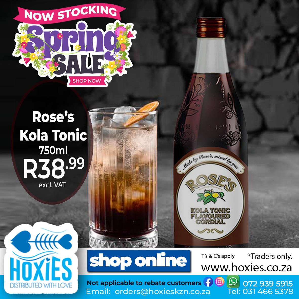 ROSES KOLA TONIC 750ML - Hoxies